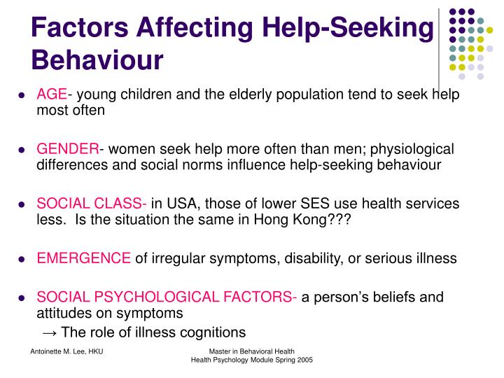 PPT - Lecture 3 Health Psychology and Physical Illnesses I (Part 1 ...