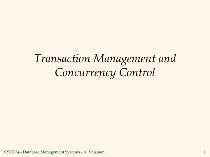 Ppt Transaction Management And Concurrency Control Powerpoint