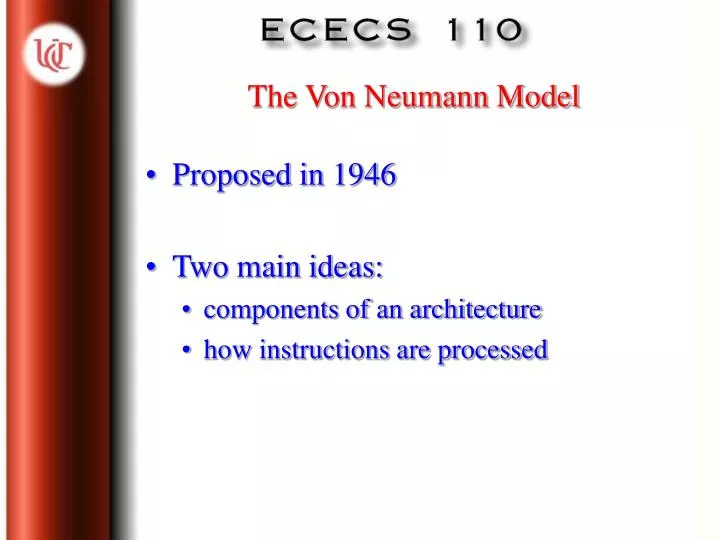 PPT - The Von Neumann Model PowerPoint Presentation, free download - ID ...