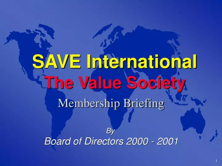 PPT - SAVE International The Value Society PowerPoint Presentation ...