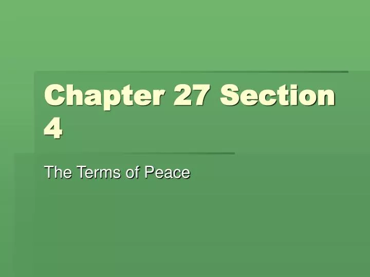 PPT - Chapter 27 Section 4 PowerPoint Presentation, free download - ID ...
