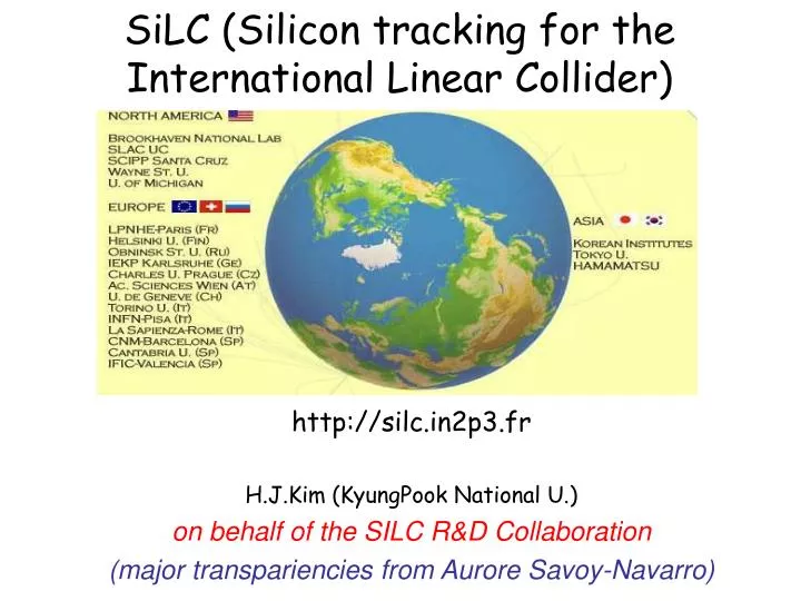 PPT - SiLC (Silicon tracking for the International Linear Collider ...