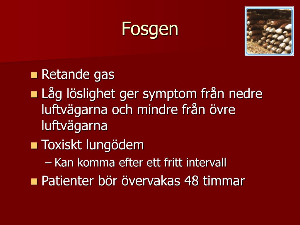 PPT - Kemiska terrorvapen aktuella substanser och medicinska effekter ...