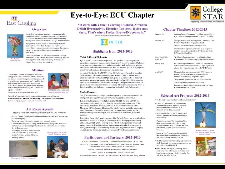 PPT - Eye-to-Eye: ECU Chapter PowerPoint Presentation, free download ...