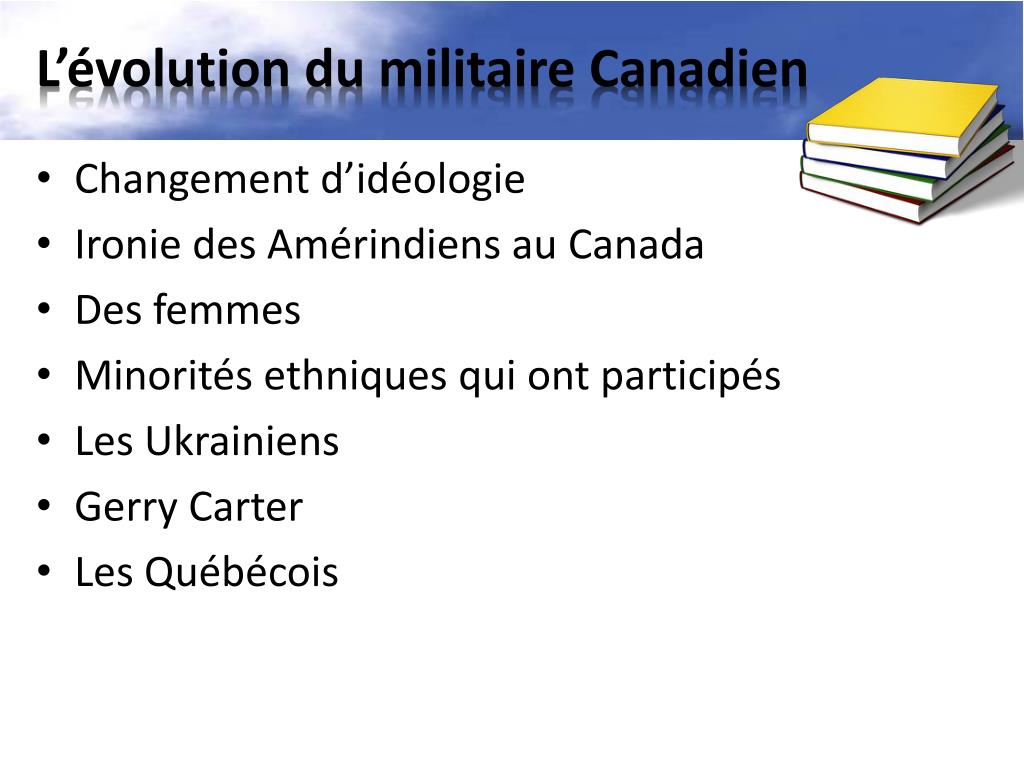 PPT - L’evolution du militaire canadien depuis la 1ère Guerre Mondiale ...