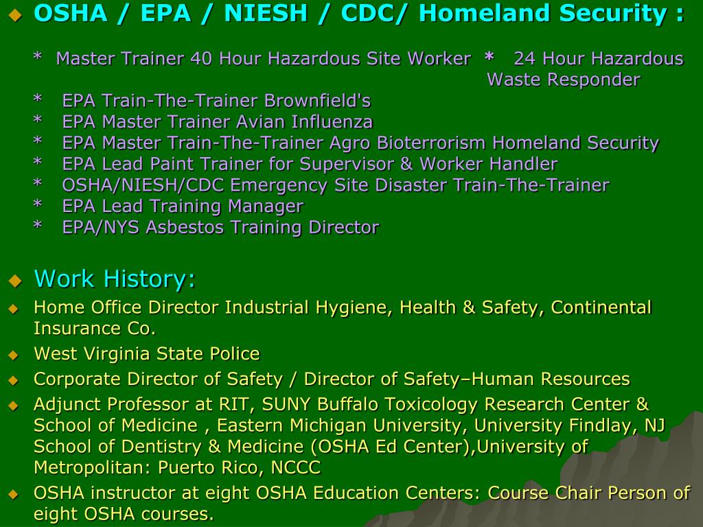 PPT - Welcome to OSHA 502 General Safety & Health for Construction ...