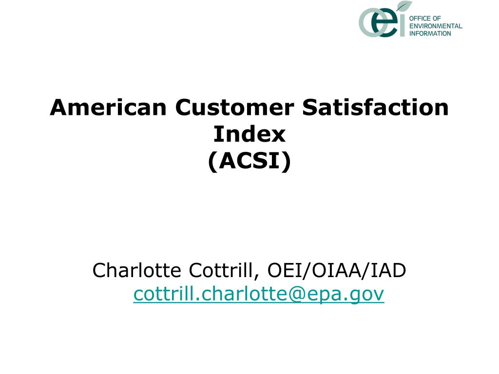 PPT - American Customer Satisfaction Index (ACSI) PowerPoint ... PPT - American Customer Satisfaction Index (ACSI) PowerPoint ...