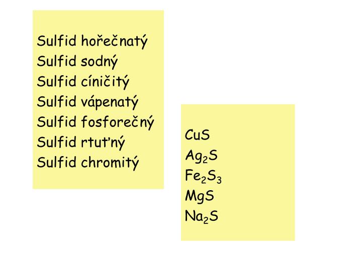 PPT - Anorganické názvosloví PowerPoint Presentation - ID:4511936
