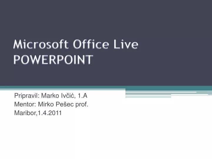 PPT - Microsoft Office Live POWERPOINT PowerPoint Presentation, free ...