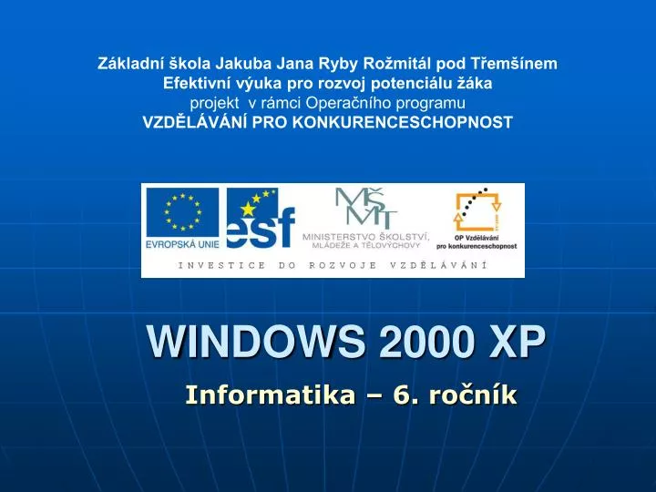 PPT - WINDOWS 2000 XP PowerPoint Presentation, free download - ID:4511990