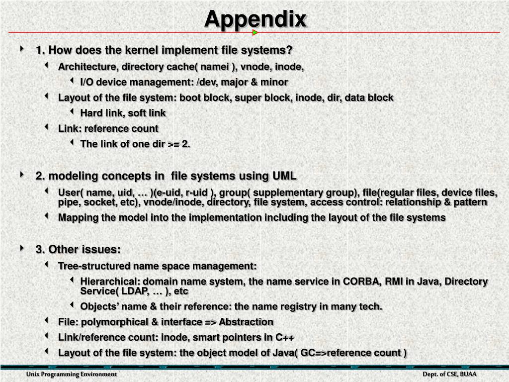 Ppt Unix Programming Environment Part 3 3 File Systems In Unix Powerpoint Presentation Id