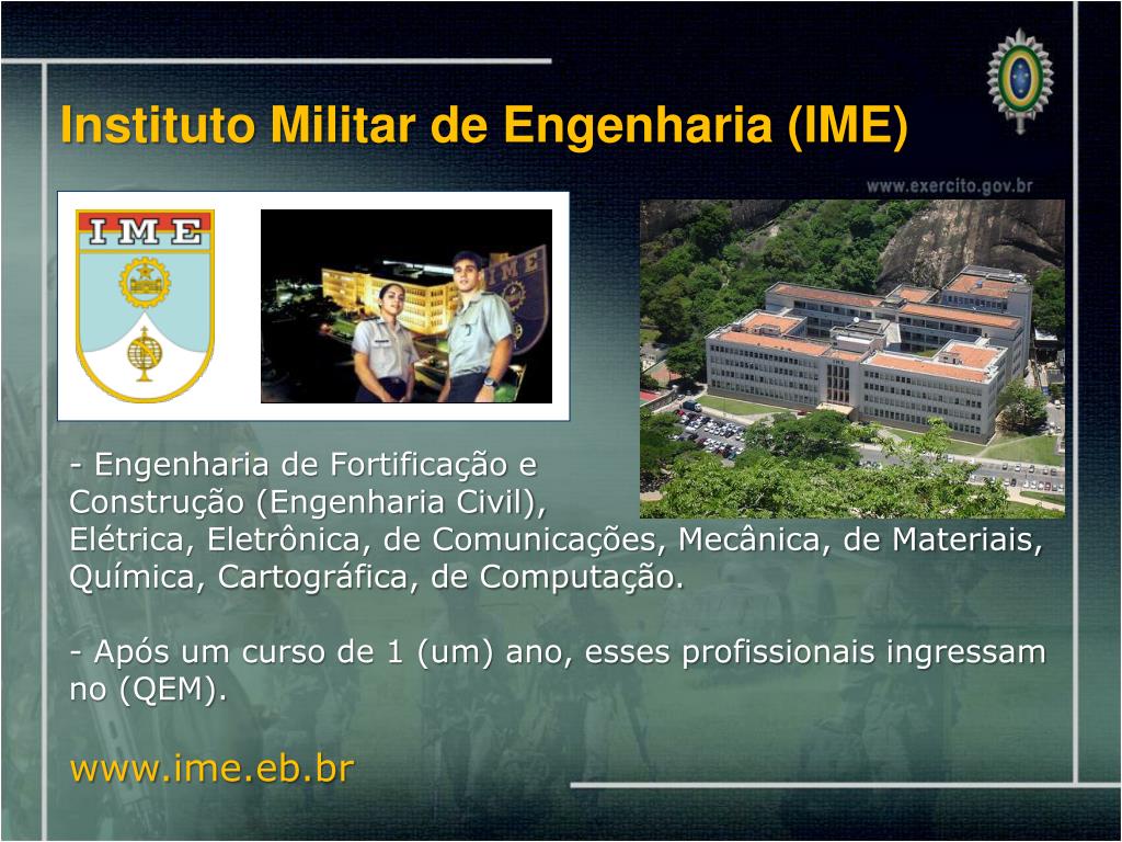 PPT - - A missão do Exército; - Formas de ingresso; e - Os cursos de ...
