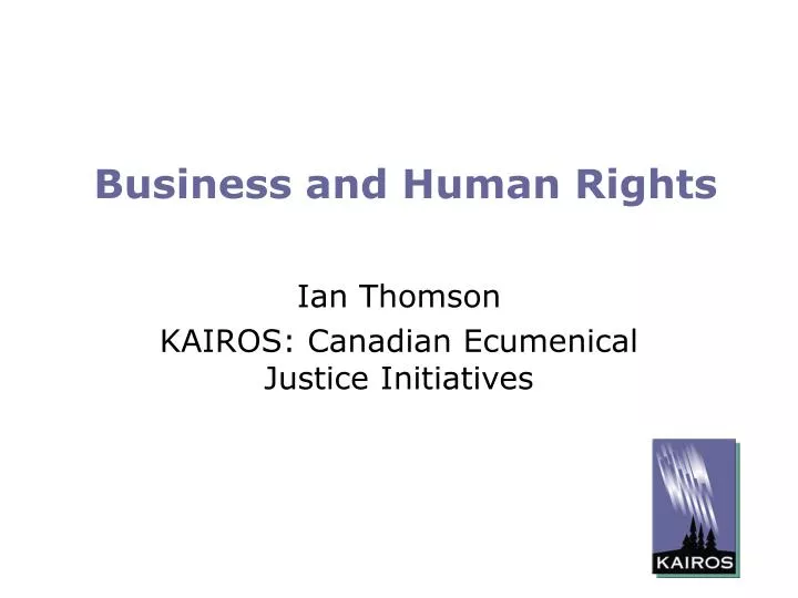 PPT - Business and Human Rights PowerPoint Presentation, free download ...