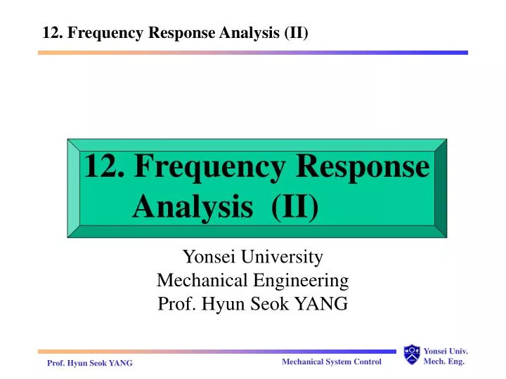 PPT - 12. Frequency Response Analysis (II) PowerPoint Presentation ...