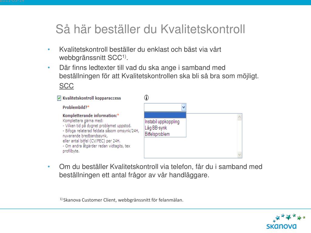 PPT - Kvalitetskontroll av Kopparaccess med bredbandstjänster ...