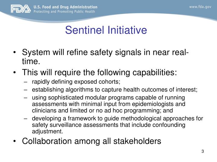 PPT - FDA’s Sentinel Initiative PowerPoint Presentation - ID:4518436