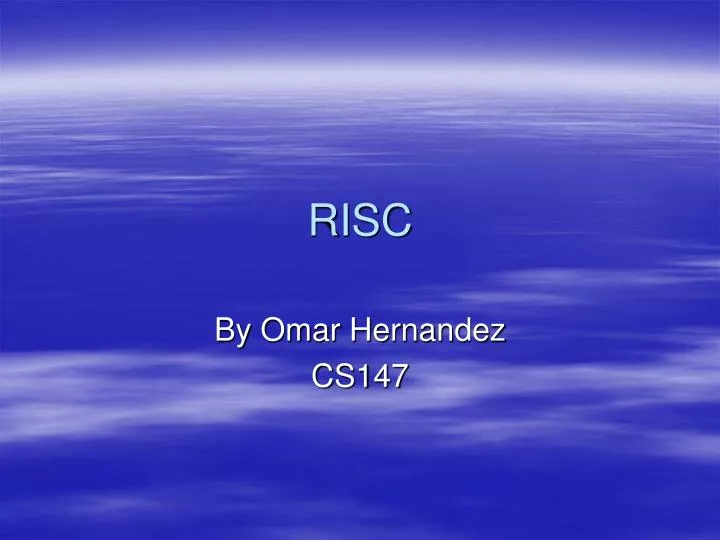 PPT - RISC PowerPoint Presentation, free download - ID:4518844