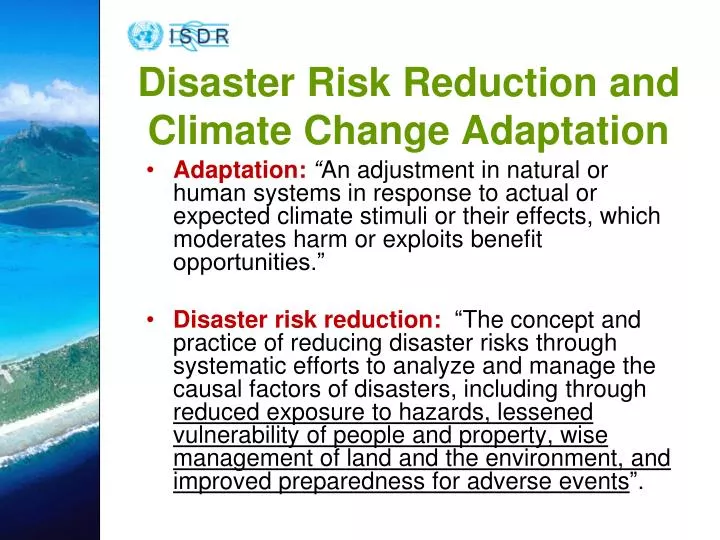 PPT - Disaster Risk Reduction and Climate Change Adaptation PowerPoint ... PPT - Disaster Risk Reduction and Climate Change Adaptation PowerPoint ...
