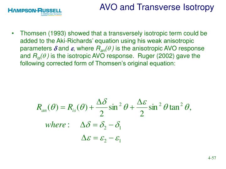 PPT - Applications of Geophysical Inversion and Imaging Part 4 – AVO ...