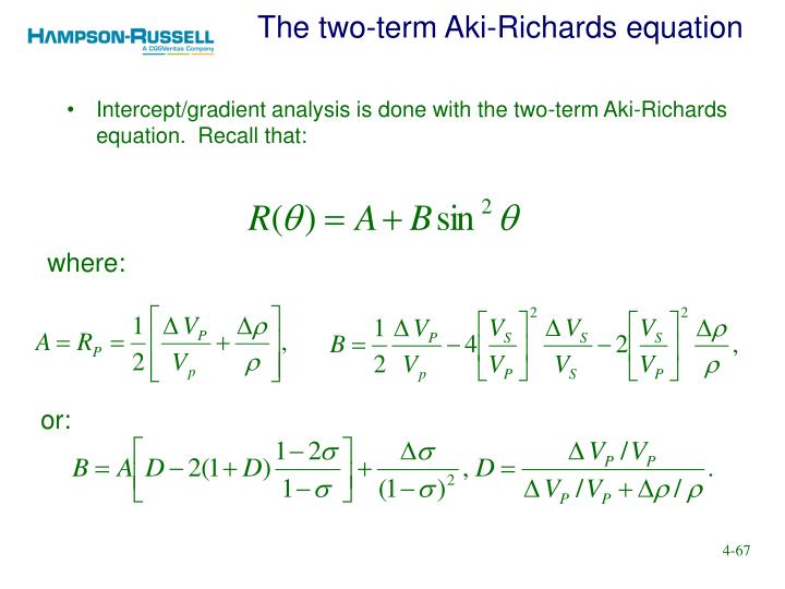 PPT - Applications of Geophysical Inversion and Imaging Part 4 – AVO ...