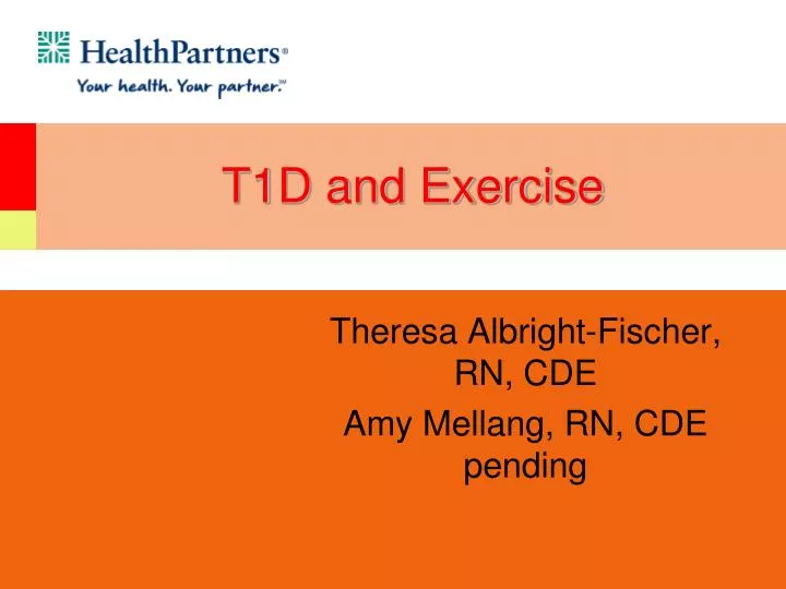 PPT - T1D and Exercise PowerPoint Presentation, free download - ID:4519851