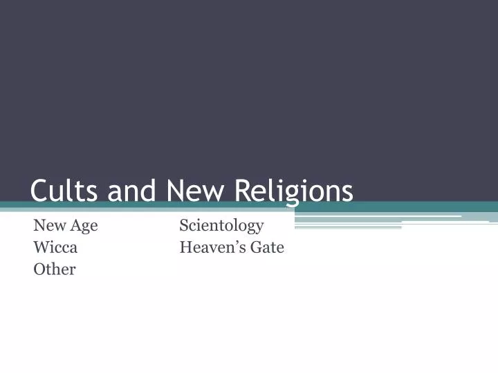 PPT - Cults and New Religions PowerPoint Presentation, free download ...