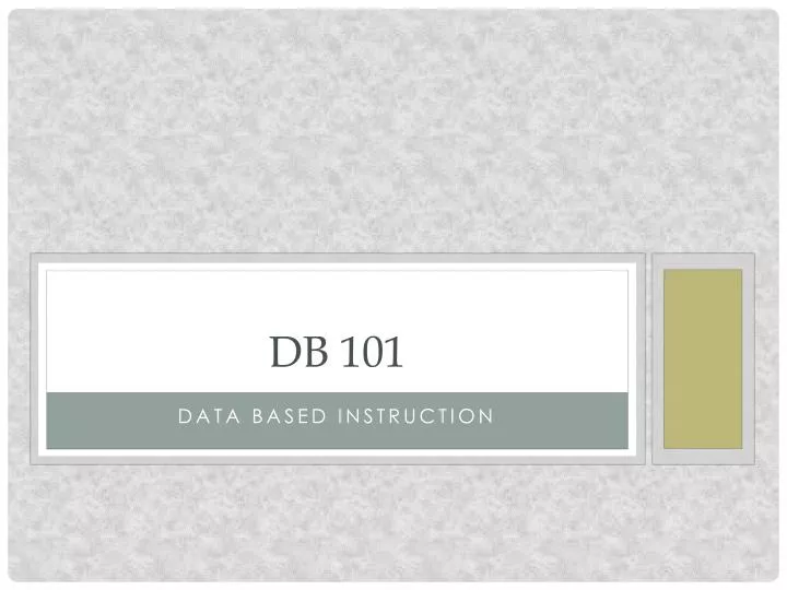 PPT - DB 101 PowerPoint Presentation, free download - ID:4520284