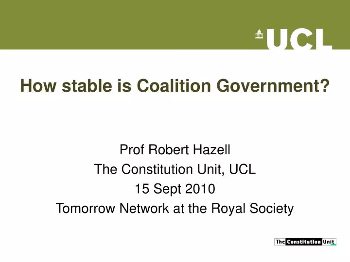 PPT - How stable is Coalition Government? PowerPoint Presentation, free ...