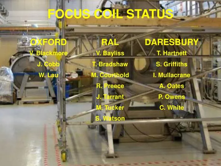 PPT - FOCUS COIL STATUS PowerPoint Presentation, free download - ID:4521790