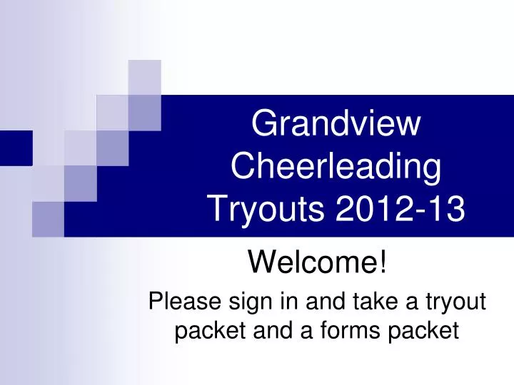 PPT - Grandview Cheerleading Tryouts 2012-13 PowerPoint Presentation ...