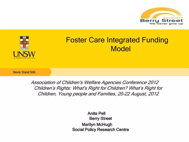 PPT - Foster Care Integrated Funding Model PowerPoint Presentation ...