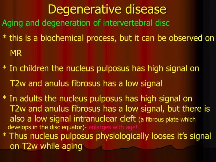 PPT - Degenerative disease PowerPoint Presentation, free download - ID ...