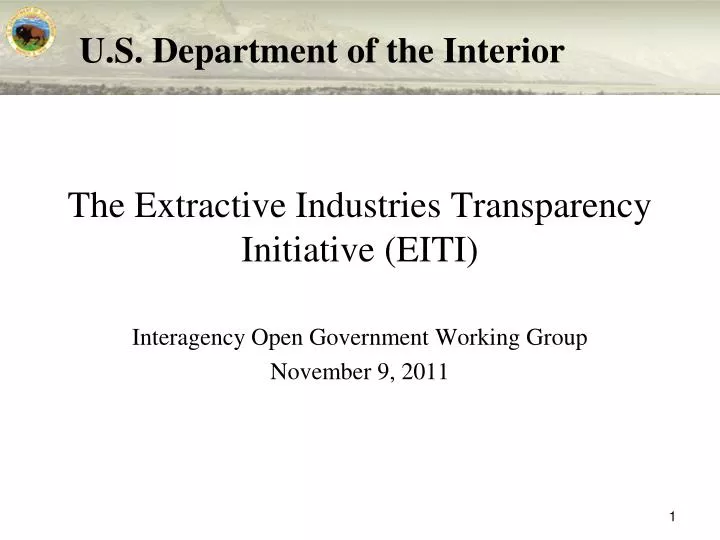 PPT - The Extractive Industries Transparency Initiative (EITI ...