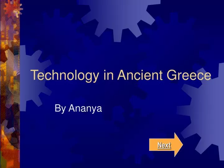 PPT - Technology in Ancient Greece PowerPoint Presentation, free ...