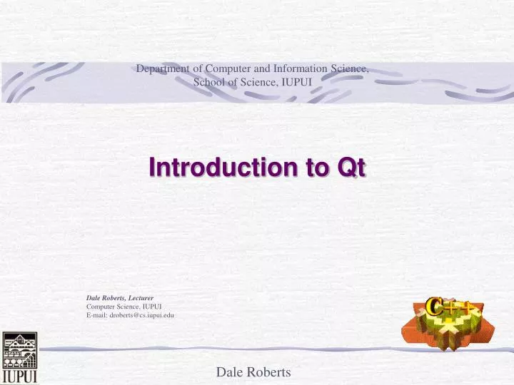 PPT - Introduction to Qt PowerPoint Presentation, free download - ID ...