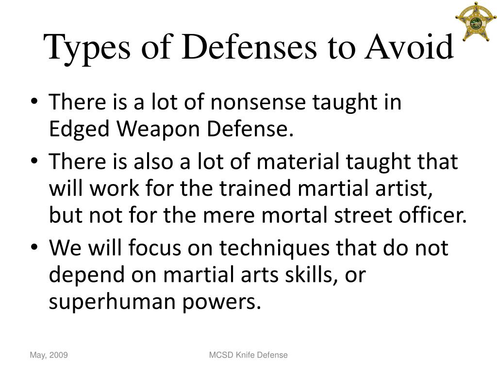 PPT - Edged Weapon Defense Tactics for Law Enforcement Captain Tony ...