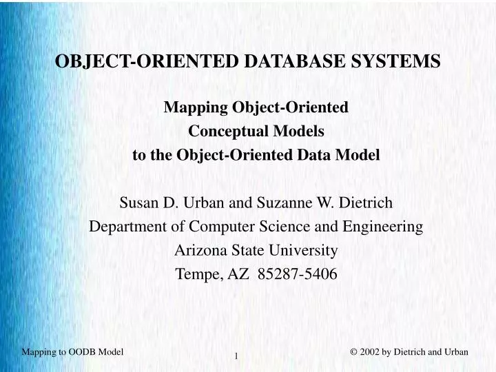 Ppt Object Oriented Database Systems Powerpoint Presentation Free