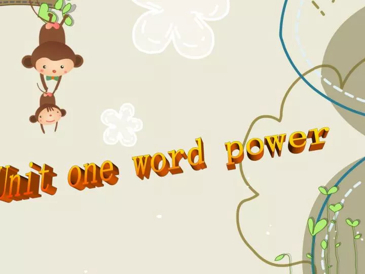 PPT - Unit one word power PowerPoint Presentation, free download - ID ...