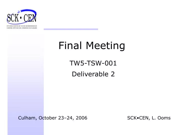 PPT - Final Meeting PowerPoint Presentation, free download - ID:4528915