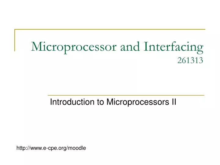 Ppt Microprocessor And Interfacing 261313 Powerpoint Presentation Free Download Id4529725