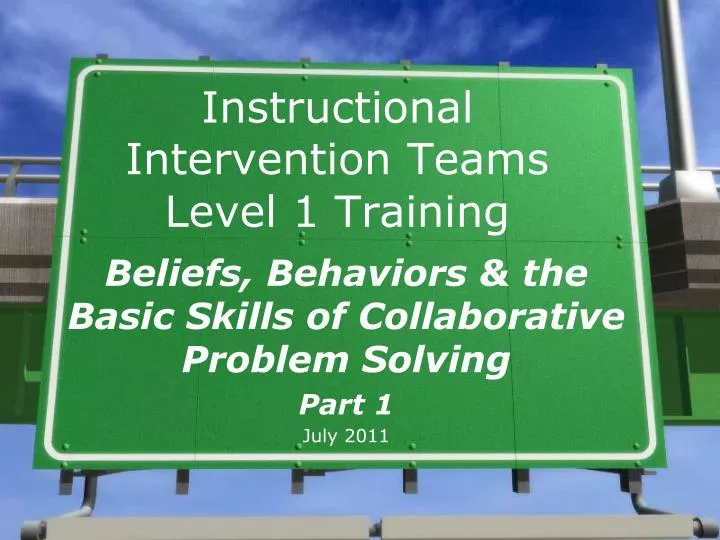 PPT - Instructional Intervention Teams Level 1 Training PowerPoint ...