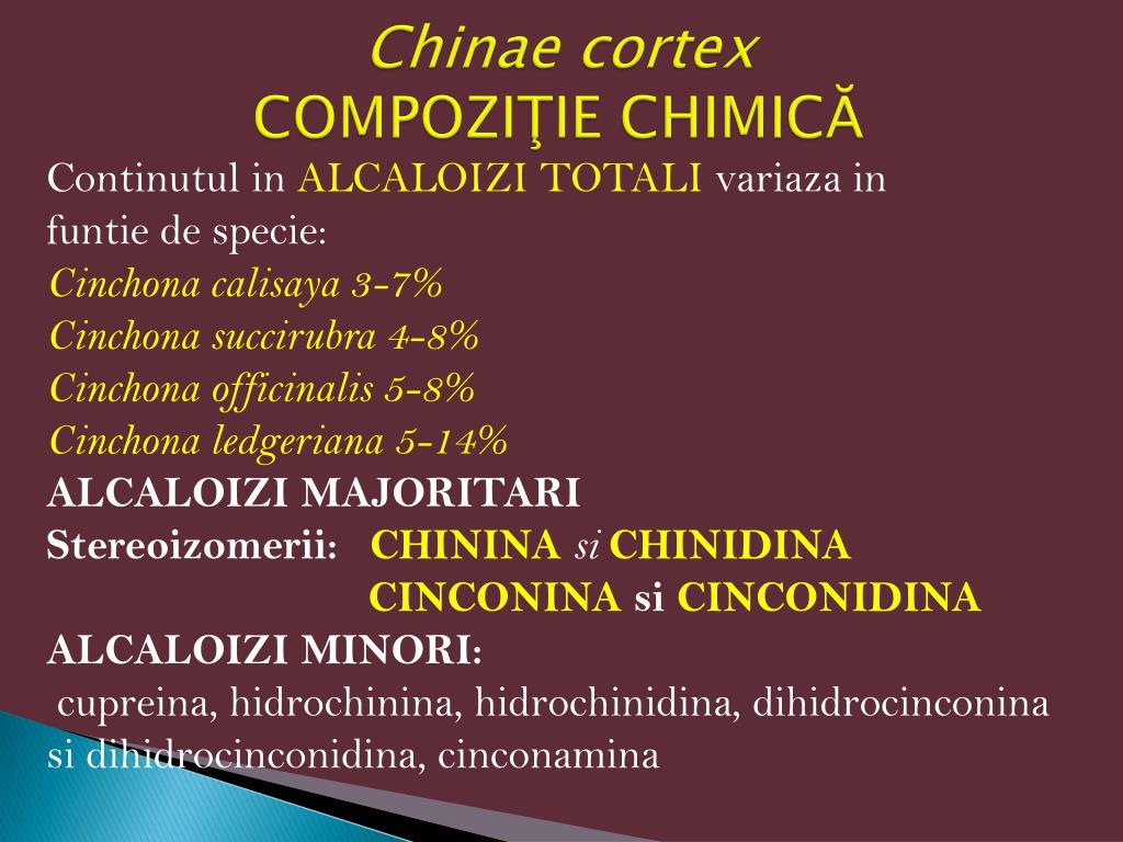 PPT - ALCALOIZI CHINOLINICI PowerPoint Presentation, free download - ID ...