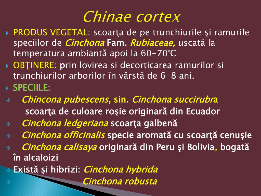 PPT - ALCALOIZI CHINOLINICI PowerPoint Presentation, free download - ID ...