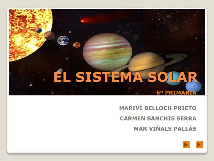 PPT - EL SISTEMA SOLAR PowerPoint Presentation, free download - ID:4531658