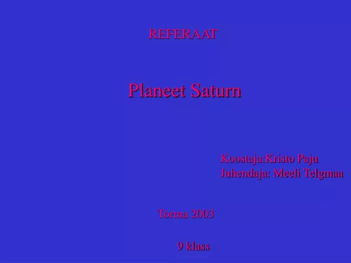 PPT - REFERAAT PowerPoint Presentation, free download - ID:4531839