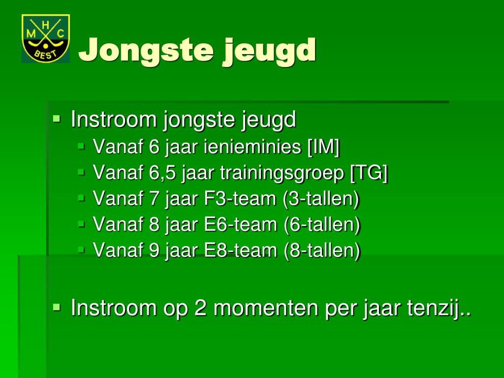 PPT - WELKOM Begeleider Jongste Jeugd informatie-avond 18 augustus 2013 ...