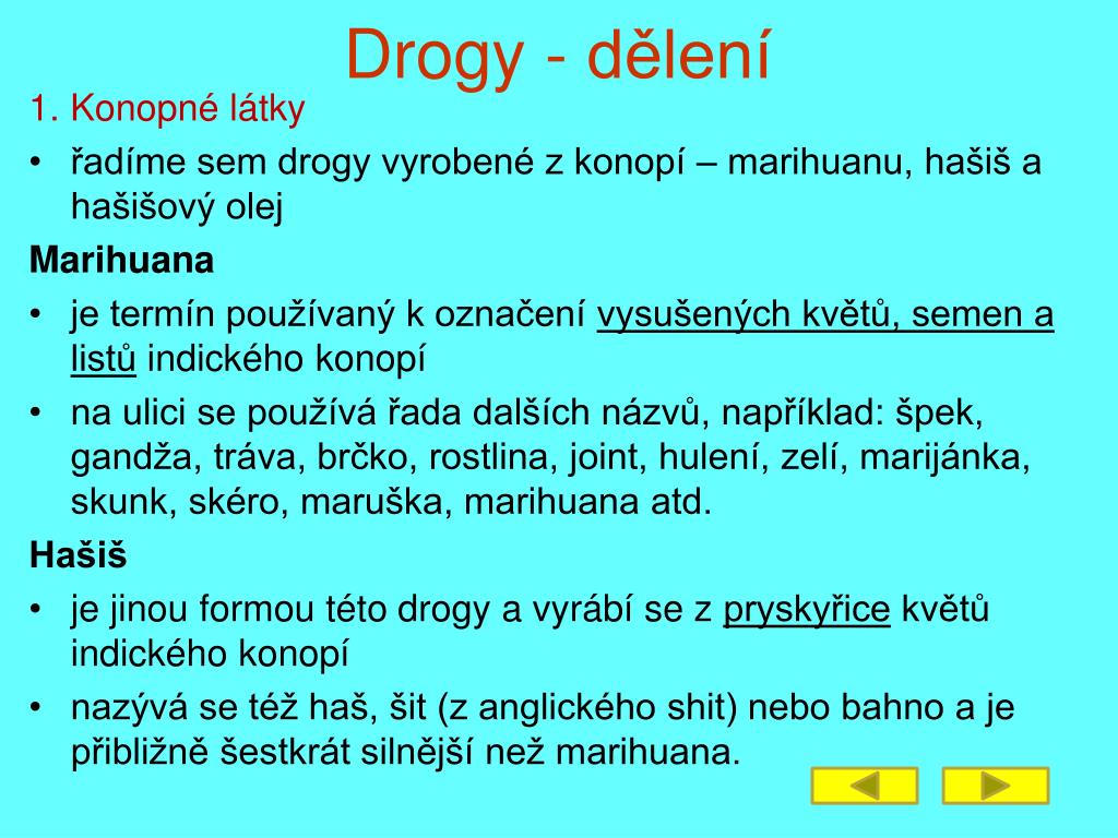 PPT - Předmět : Výchova k občanství Ročník : 7. Téma : Drogy - druhy ...