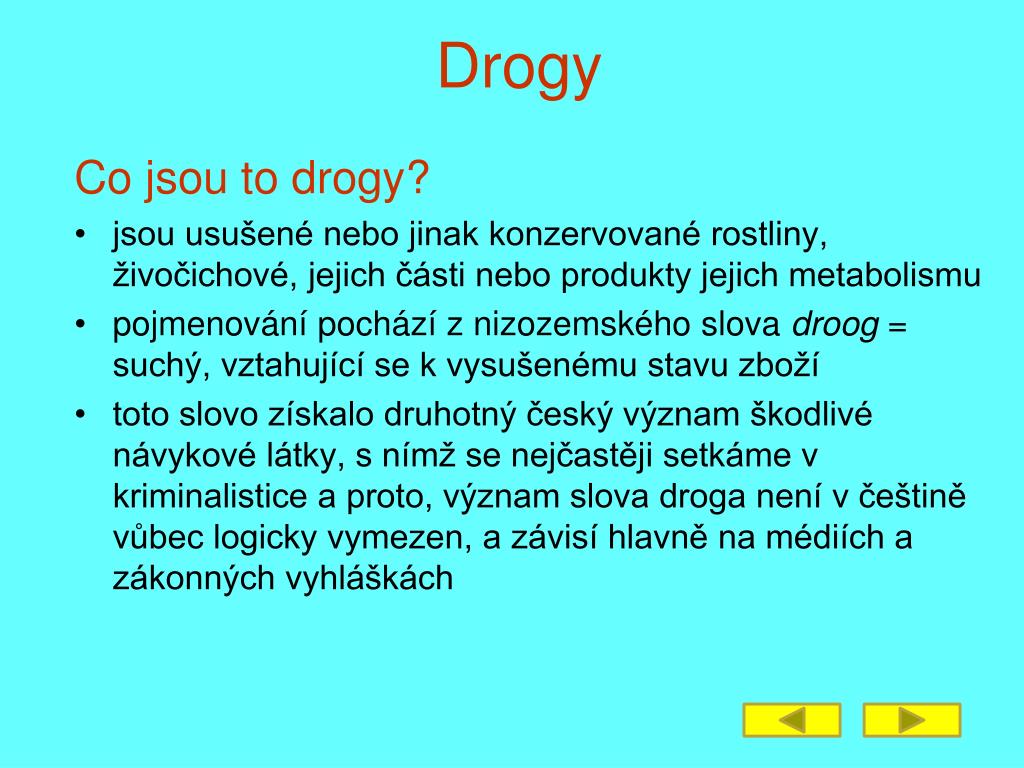 PPT - Předmět : Výchova k občanství Ročník : 7. Téma : Drogy - druhy ...