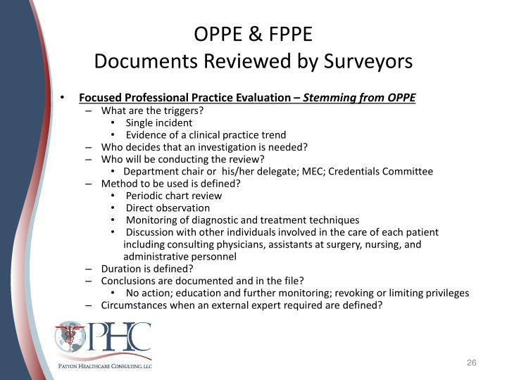 PPT - How to Avoid Being Cited for FPPE and OPPE Processes During Your ...