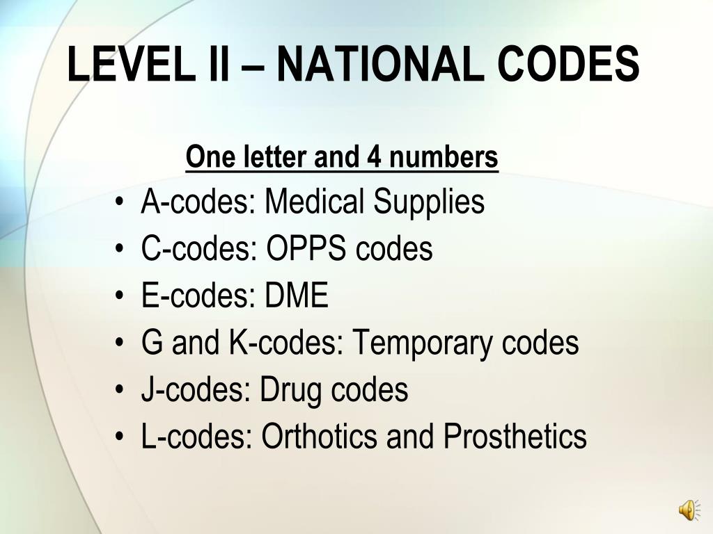 PPT CODING FOR THE NON CODER HCPCS LEVEL II HCPCS CODES PowerPoint PPT CODING FOR THE NON CODER HCPCS LEVEL II HCPCS CODES PowerPoint